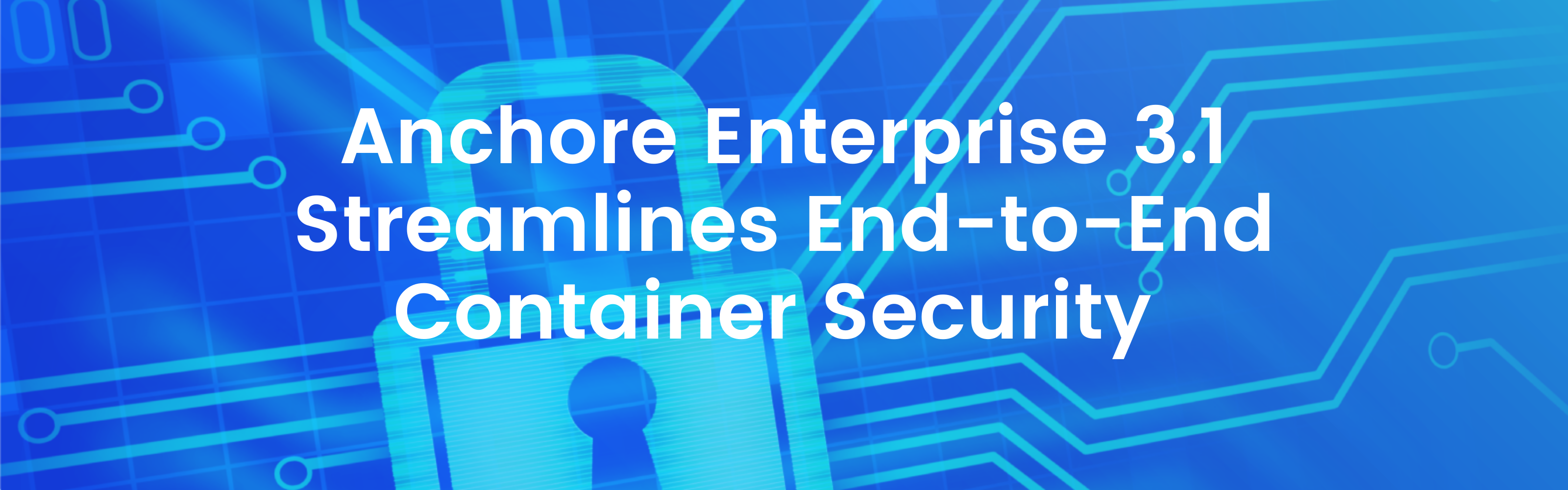 Anchore Enterprise 3.1 Streamlines End-to-End Container Security • Anchore