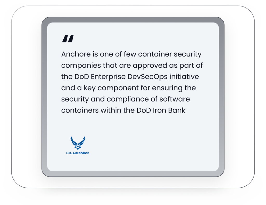 DevSecOps for DoD Software Factories | Anchore